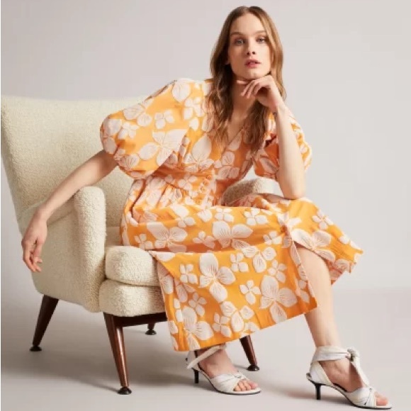 Dresses | Ted Baker London Button Front Jacquard Dress | Poshmark
